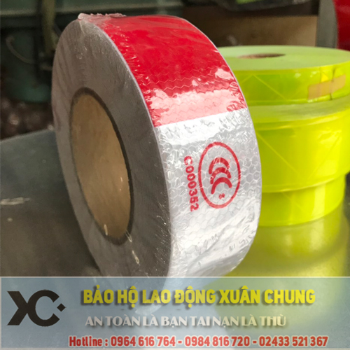 Mua Cuộn dán phản quang trắng đỏ - Phản quang dán thân xe giá rẻ